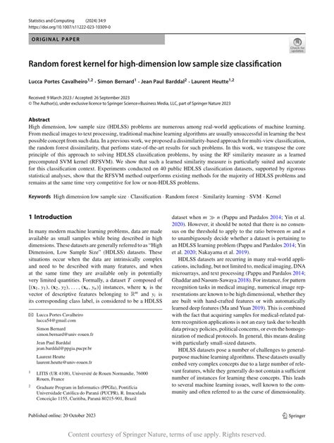 random forest kernel for high dimension low sample size classification