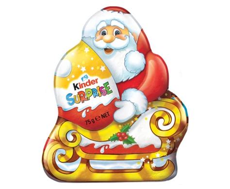 Шоколадова Фигура Дядо Коледа с Изненада Kinder Surprise 75 г Жълто