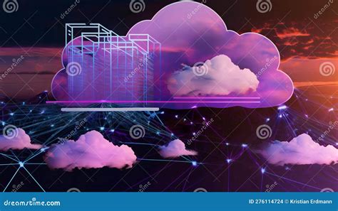 Cloud Computing Data Transfer Network Stock Illustration Illustration
