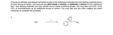 Solved Propose An Efficient And Elegant Synthesis Of Each Of