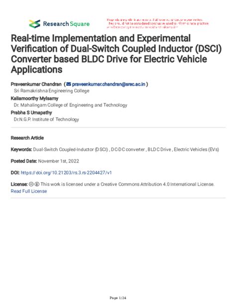 Pdf Real Time Implementation And Experimental Verification Of Dual