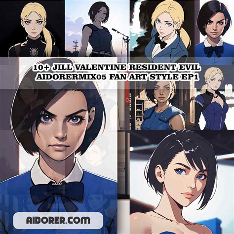 10 Jill Valentine Resident Evil Aidorermix05 Fan Art Style Ep1 Aidorer Digital Art Collection