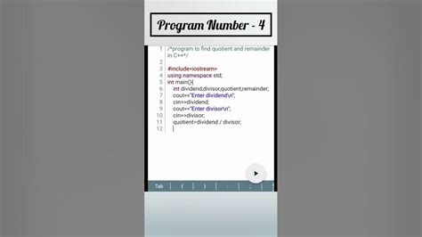 C Program To Find Quotient And Remainder C Programming Youtube