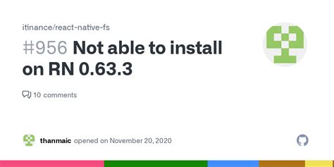 Not Able To Install On Rn 0633 · Issue 956 · Itinancereact Native