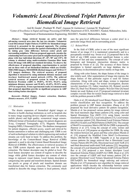 Pdf Volumetric Local Directional Triplet Patterns For Biomedical Image Retrieval