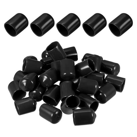 50 Pack 1 2 Id Black Screw Thread Protectors Rubber End