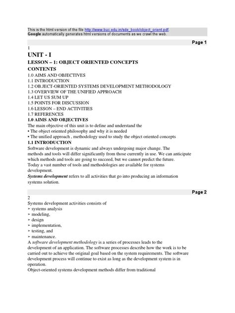Ooad Pdf Inheritance Object Oriented Programming Class Computer Programming