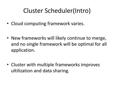 Ppt Cluster Scheduler Powerpoint Presentation Free Download Id2387930