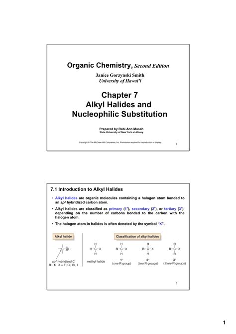 Chapter 7 Alkyl Halides And Nucleophilic Substitution Docslib