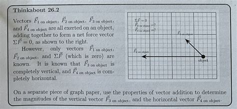 Solved Thinkabout 26 2 Vectors F1 On Object F2 On Object Chegg Com