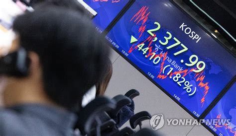 코스피 외국인·기관 매도에 하락 출발 나무뉴스