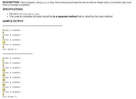 Solved DESCRIPTION Write A Program Using A While Loop Chegg