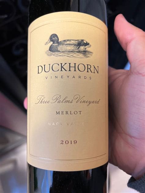 2019 Duckhorn Vineyards Merlot Three Palms Vineyard Usa California