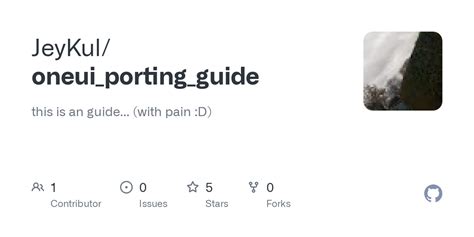 Oneui Porting Guide Extrfw Md At Main · Jeykul Oneui Porting Guide · Github