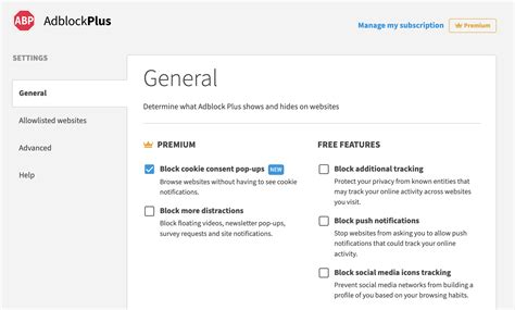 Block Cookie Consent Pop Ups With Adblock Plus Premium Adblock Plus