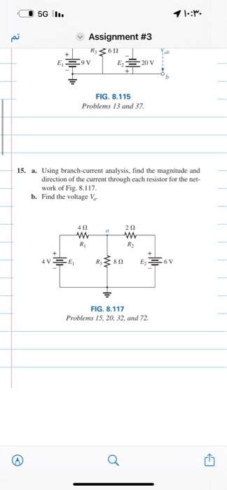Solved A Using Branch Current Analysis Find The Chegg Com