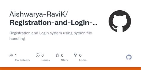 GitHub Aishwarya RaviK Registration And Login System Registration