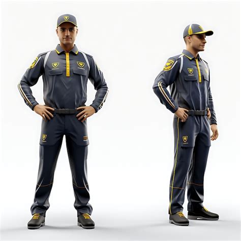 Premium Ai Image 3d Of Bus Driver In Uniform With Company Logo Focusing On Th Character