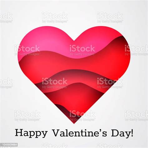 3d 종이 한 마음 컷 효과 해피 발렌타인 데이 하루 벡터 일러스트 레이 션 감정에 대한 스톡 벡터 아트 및 기타 이미지 감정 낮 디자인 Istock