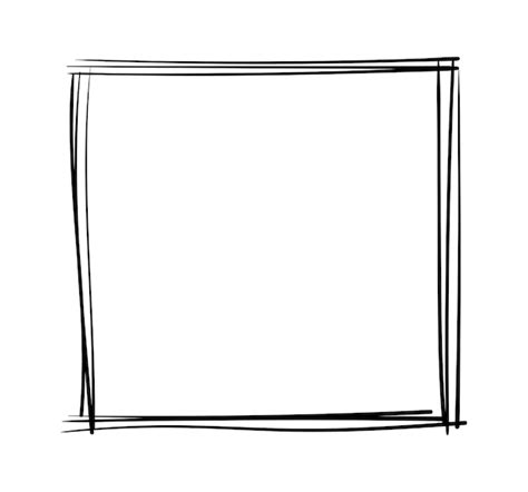 Premium Vector Hand Drawn Frames Handdrawn Square Frame Vector Borders Grunge Template Set
