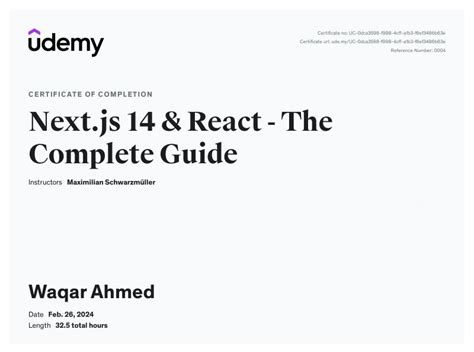 🎓 Completed Nextjs 14 And React The Complete Guide 🌟 Waqar Ahmed