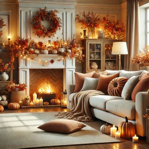 Autumn Aesthetic Fall Living Room Cozy Autumn Living Room With Fireplace Pumpkin Living Room