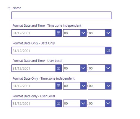 dates in dataverse written by power apps and read using power automate