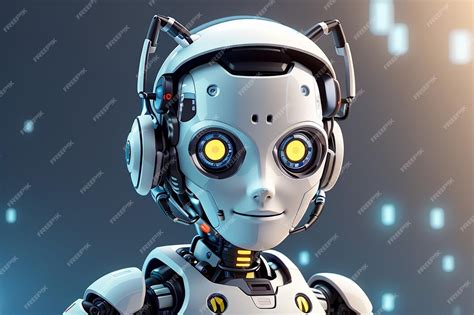 Premium Photo Cute Robot Vector Icon Illustration Techology Robot Icon Concept Isolated