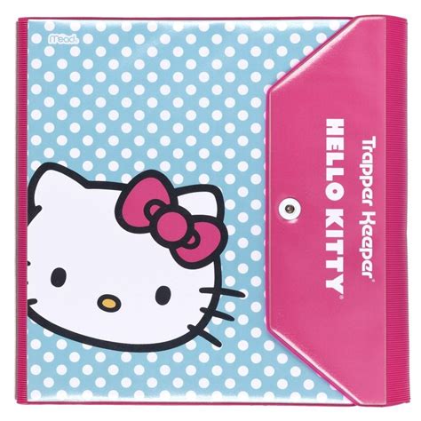 Hello Kitty Trapper Keeper 15 Inch Binder By Mead 3 Ring Binder Blue