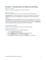 Mastering Macros In Access Create Stand Alone And Embedded Types Course Hero
