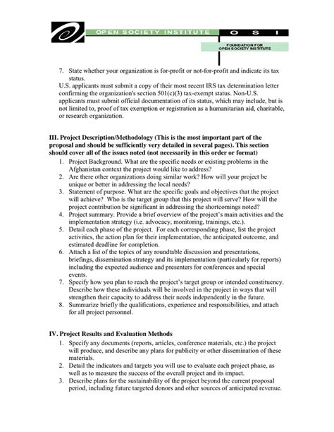 GRANT PROPOSAL FORMAT In Word And Pdf Formats Page 2 Of 7