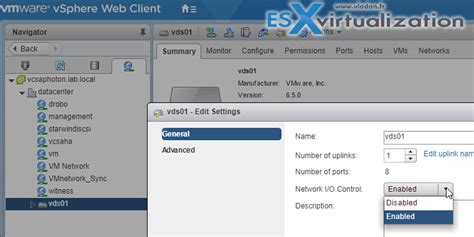 Vcp65 Dcv Objective 22 Configure Network Io Control Nioc Esx