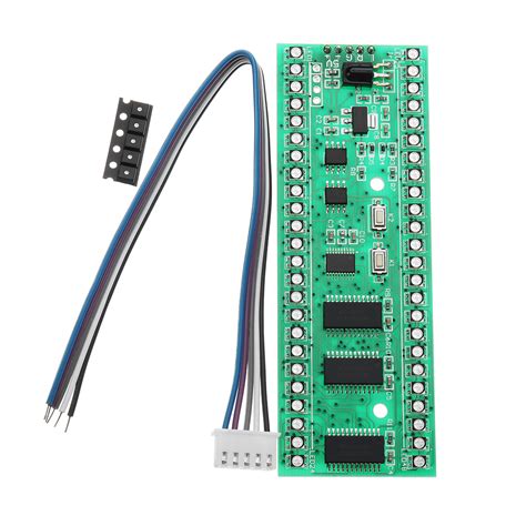 DC 5V To 6V 250mA RGB Double Channel Double 24 LED Level Indicator MCU With Adjustable Display
