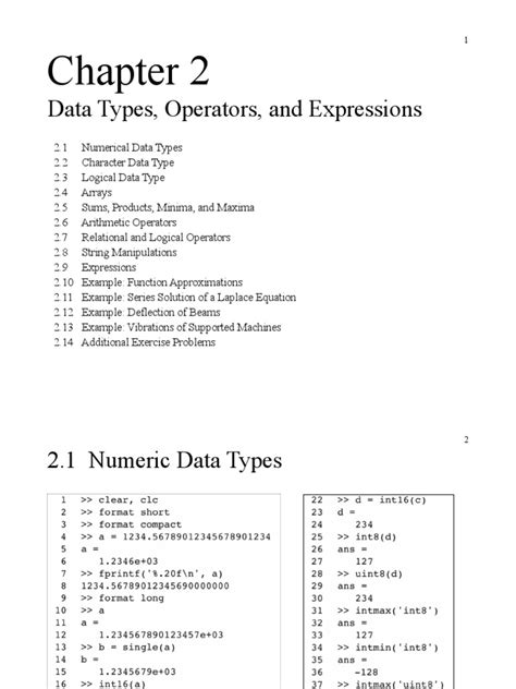 chapter02 pdf pdf data type matrix mathematics