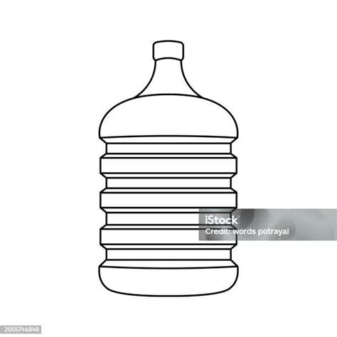 손으로 그린 아이 그림 만화 벡터 일러스트 레이 션 물 갤런 아이콘 흰색 배경에 고립 0명에 대한 스톡 벡터 아트 및 기타 이미지 0명 가득 찬 갤런 Istock