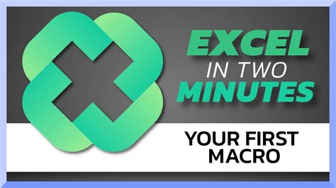 excel vba macros your first macro youtube