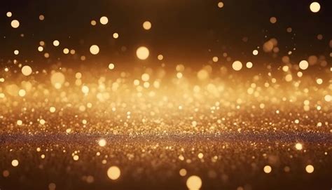 Premium Photo Glitter Gold Particles Stage And Light Shine Abstract Background Flickering
