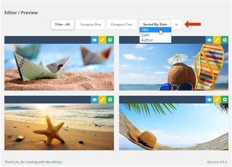 Grid Item Sort And Search Essential Grid Wordpress Gallery Plugin