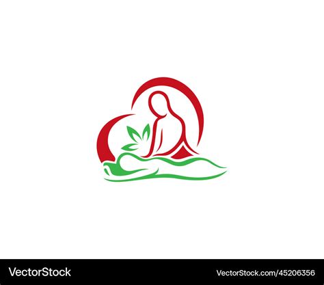 Creative Body Massage Logo Design Royalty Free Vector Image