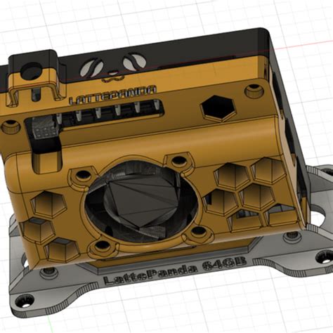 Stl File Lattepanda Case Remix With Fan And Hex Nuts 👽 ・3d Printable