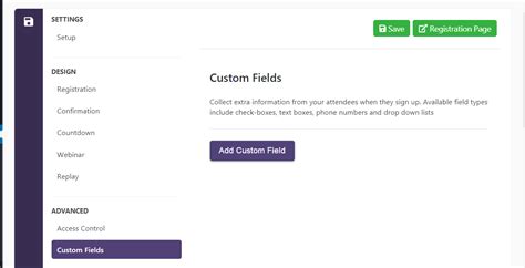Custom Registration Fields WebinarPress