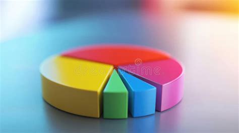 Analyze Pie Chart Representing Market Share And Financial Data In Infographic Stock Image