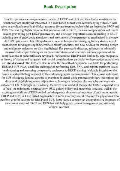 Ercp And Eus A Case Base