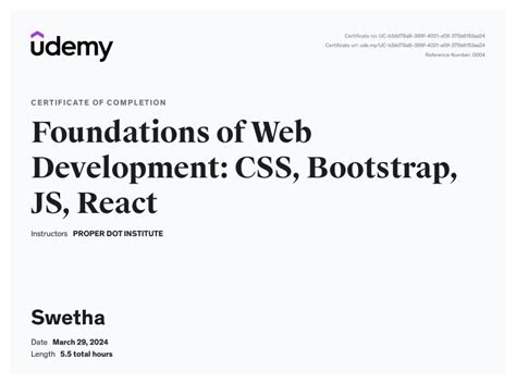 Swetha V On Linkedin Webdevelopment Certification Udemy Html Css Javascript Bootstrap