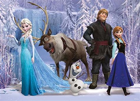 Frozen Anna Elsa Olaf Sven Reindeer Edible Cake Topper Image Frosting 1