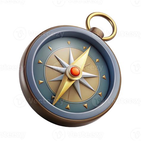 Impressive Vintage Vintage Compass With Map Isolated Original 57880459 Png