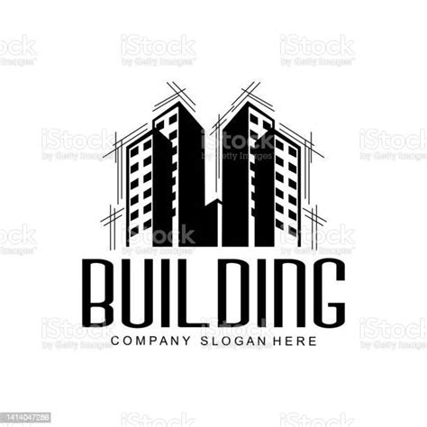 도시 건물 건설 로고 디자인 프리미엄 품질 라인 벡터 일러스트 레이 션 건물 외관에 대한 스톡 벡터 아트 및 기타 이미지 건물 외관 건축 건축가 Istock