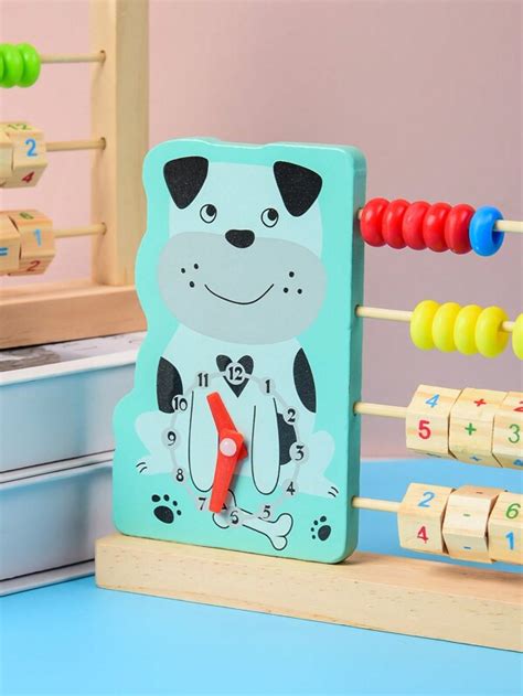 Clock Calculation Frame Four Color Abacus Beads Multi Functional