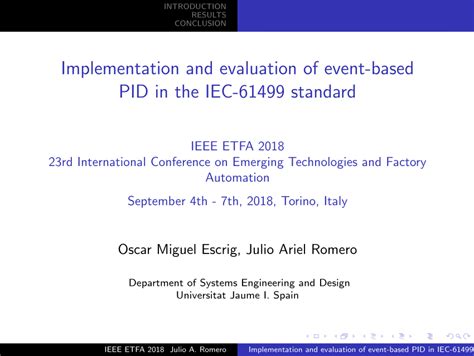 Pdf Implementation And Evaluation Of Event Based Pid In The Iec 61499 Standard 23rd