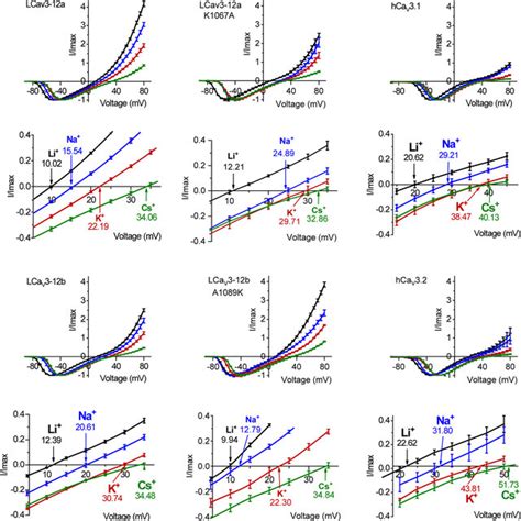 Current Voltage Relationships Illustrated In A Full Scale Above And Download Scientific